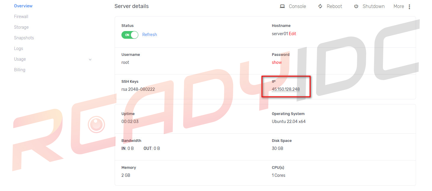 ขั้นตอนการตรวจสอบ IP Address - ReadyIDC : Service 24 Hour Support